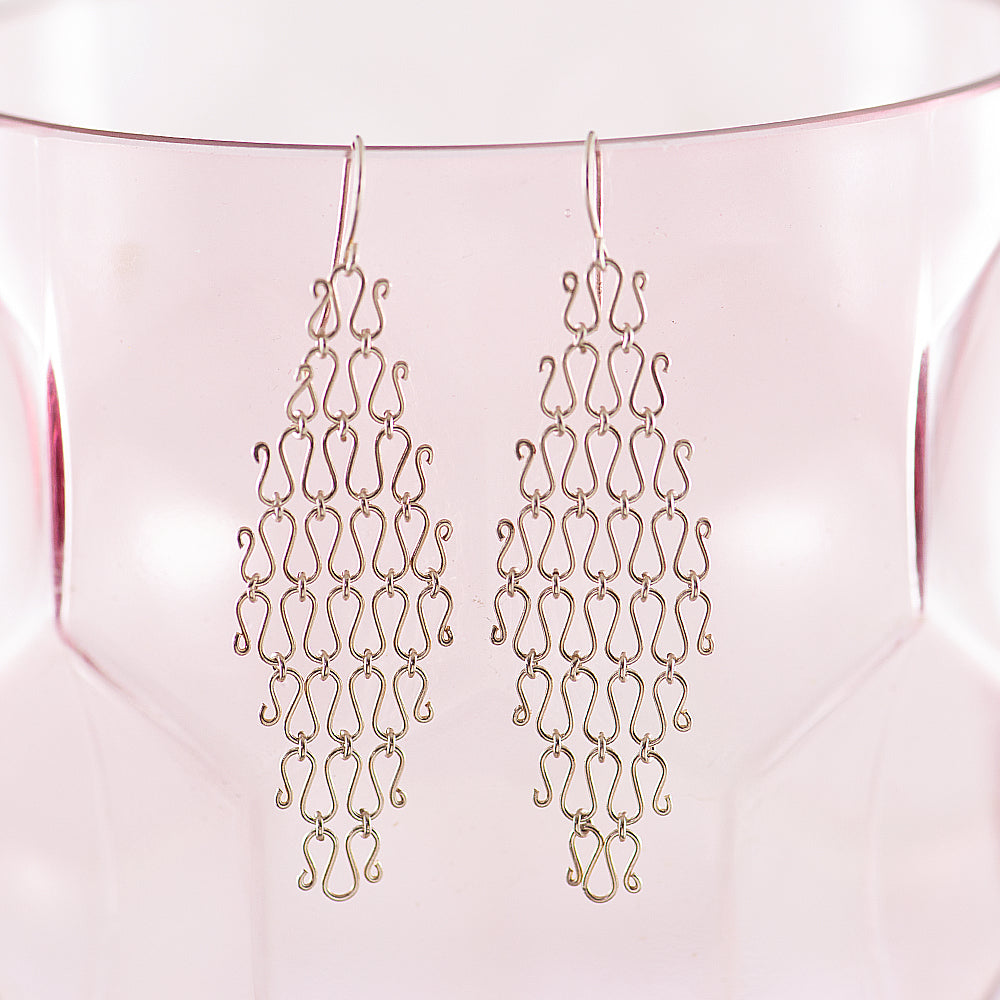 Silver Mesh Earrings – To Hold And To Have