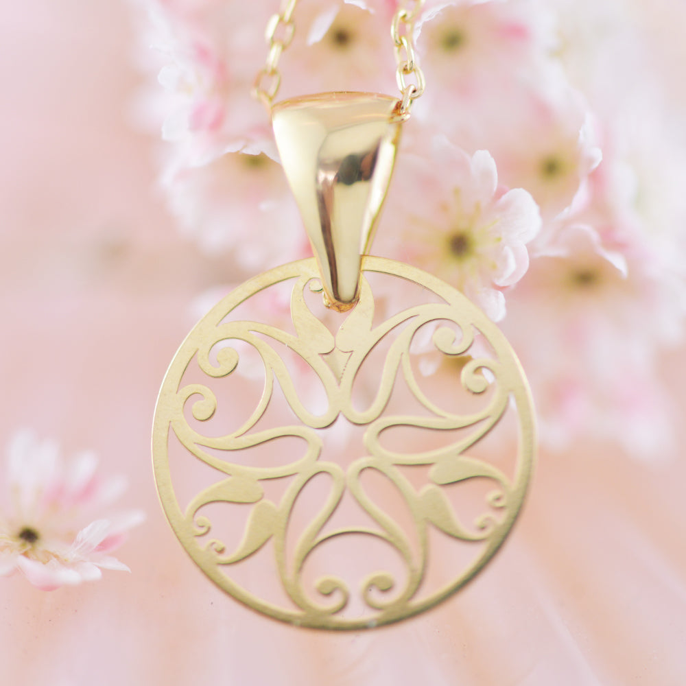 Scroll Pendant made in 9k Yellow Gold. – To Hold And To Have